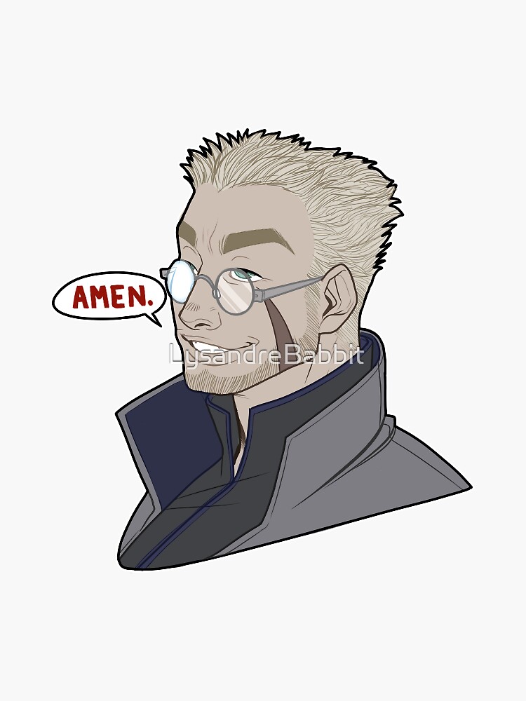 "Father Anderson "Amen" V.2" Sticker for Sale by LysandreBabbit | Redbubble