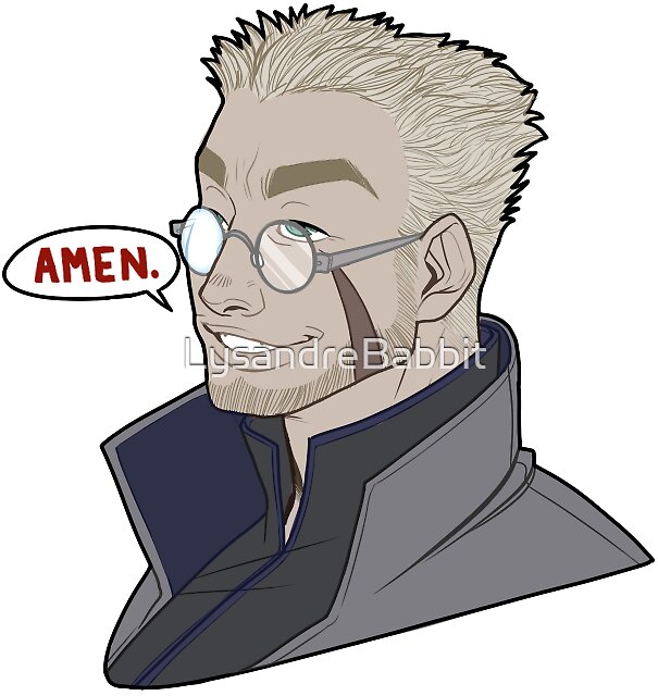"Father Anderson "Amen" V.2" Stickers by LysandreBabbit | Redbubble