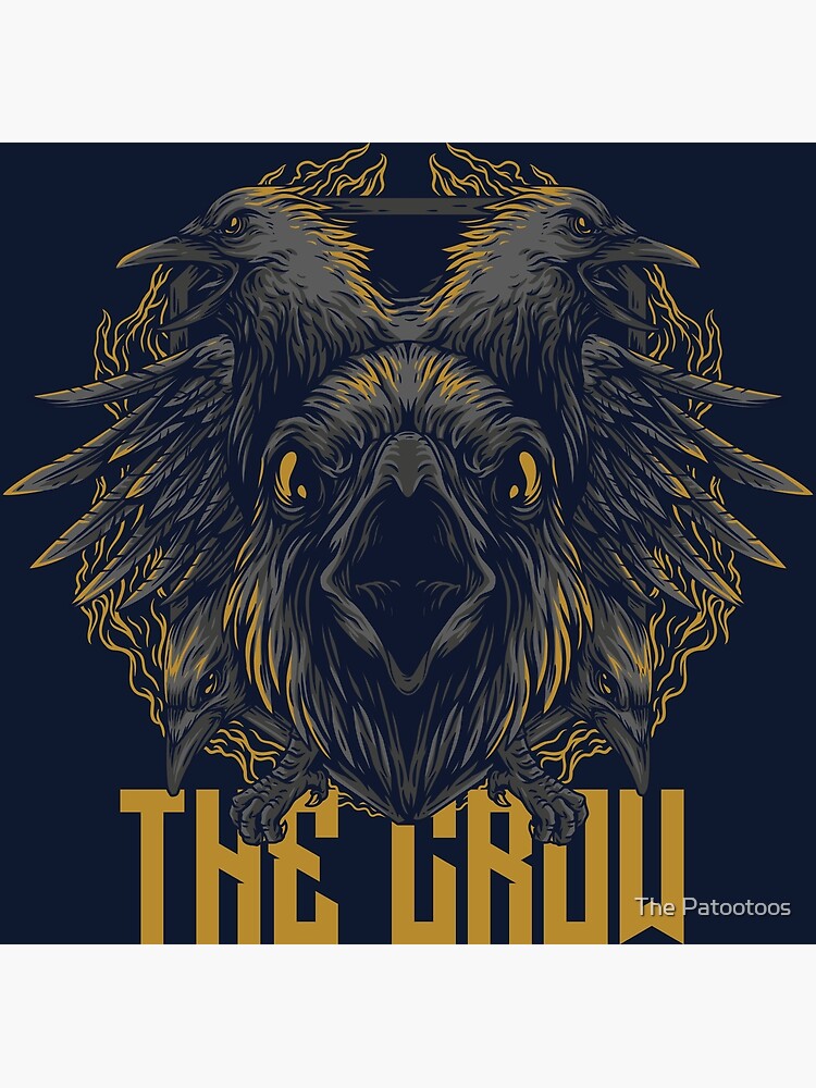 "Scary Crow Screaming - Three Angry Black Ravens flying" Art Print for ...