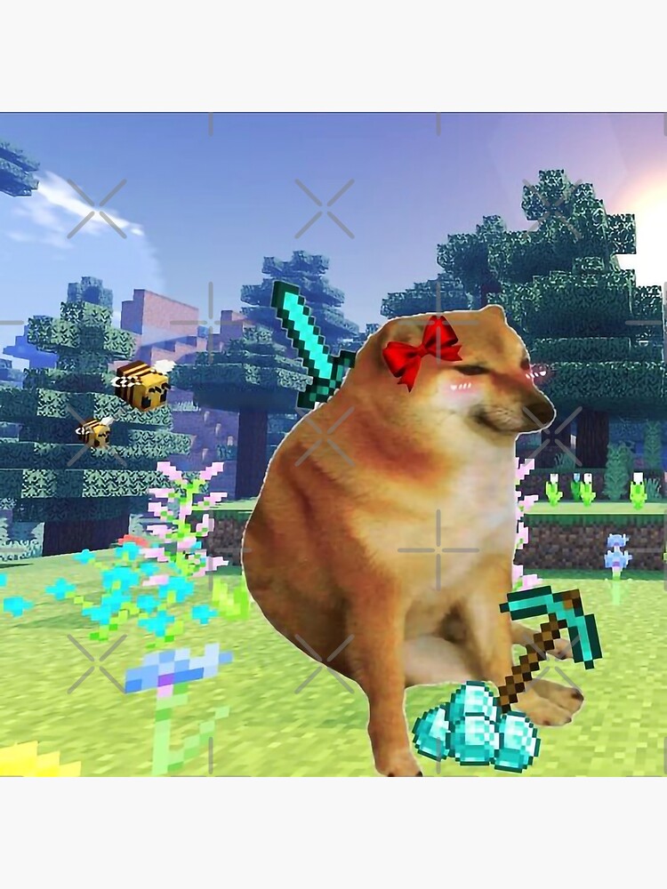 "Minecraft Cheems Meme" Poster for Sale by ddkart | Redbubble