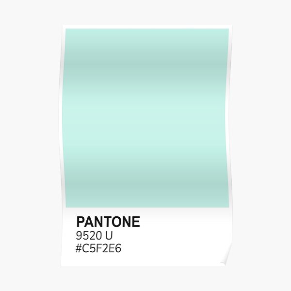 "Pastel Green Pantone" Poster for Sale by HuckleberryArts | Redbubble