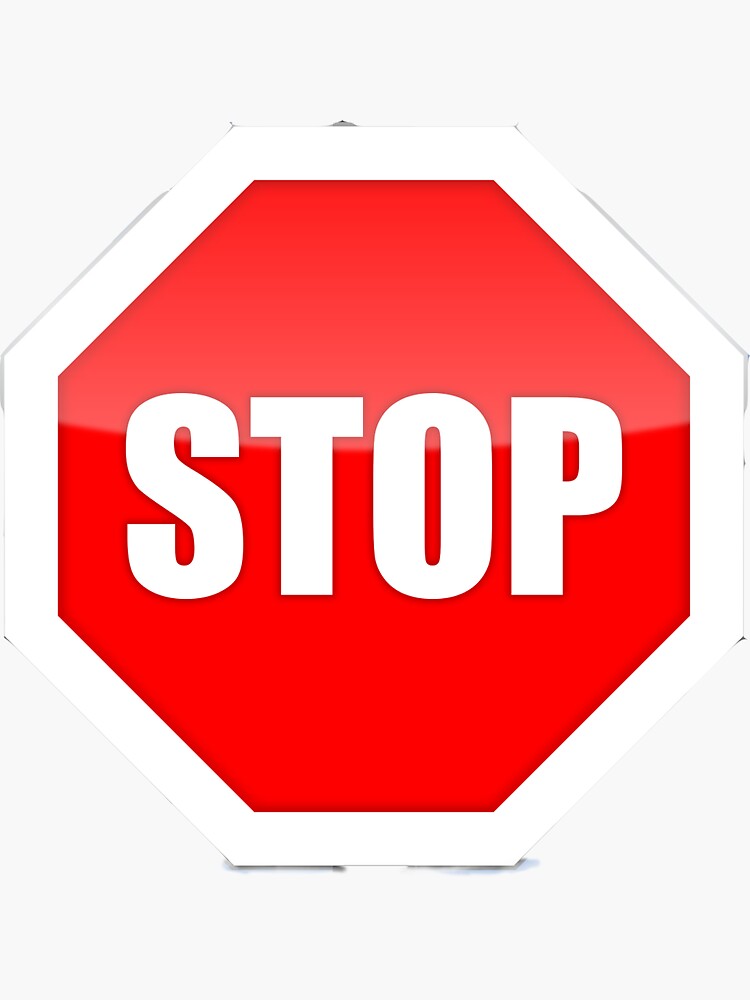 "Stop Road Sign " Sticker for Sale by Darkinela | Redbubble