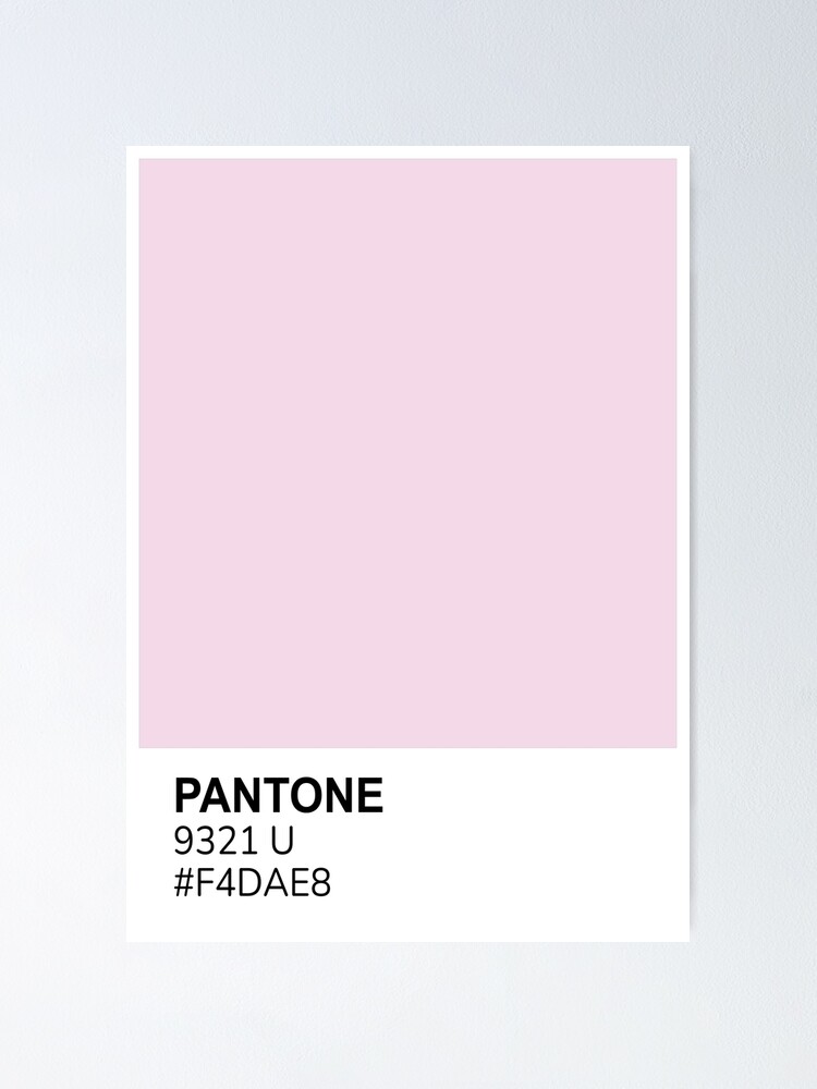 "Pastel Pink Pantone" Poster for Sale by HuckleberryArts | Redbubble