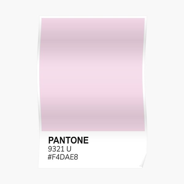 "Pastel Pink Pantone" Poster for Sale by HuckleberryArts | Redbubble