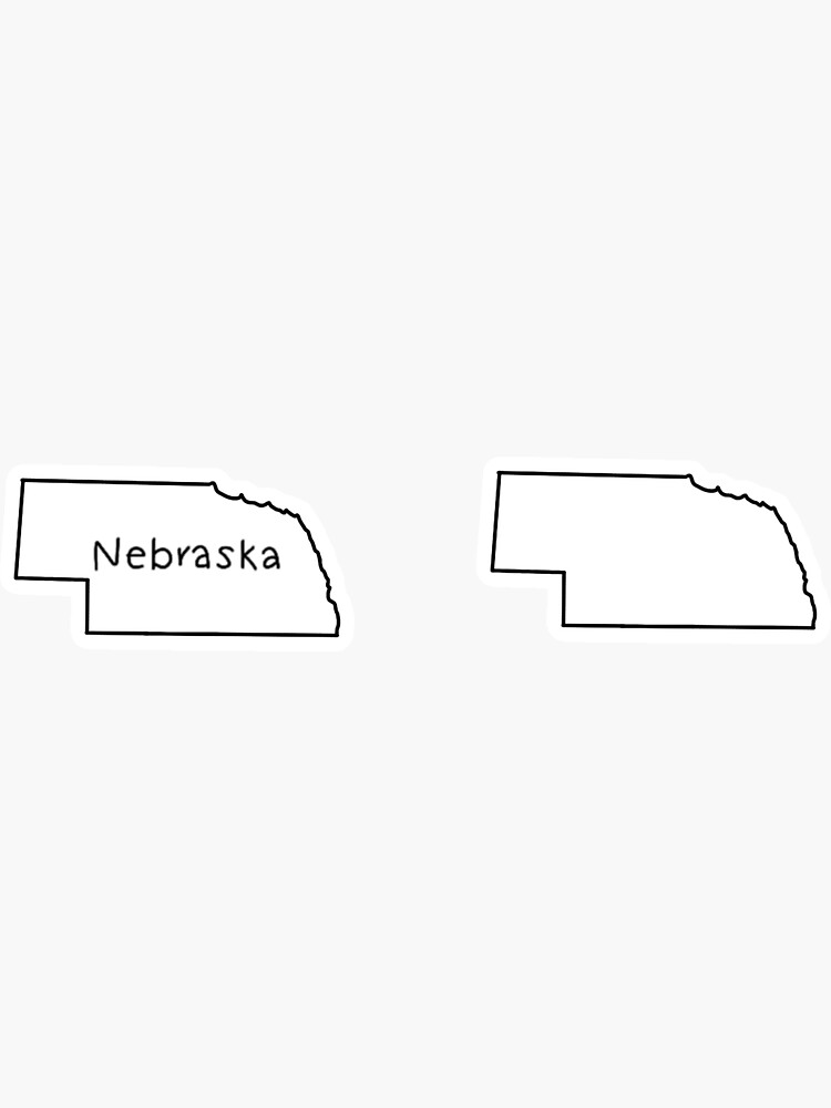 "Nebraska state sticker " Sticker for Sale by JustStuff101 | Redbubble