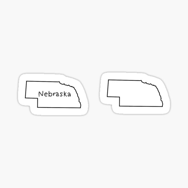 "Nebraska state sticker " Sticker for Sale by JustStuff101 | Redbubble