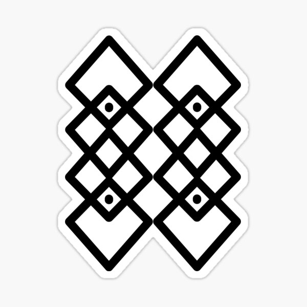 "simple black romb ornament" Sticker for Sale by Viktoria-JaiHo | Redbubble