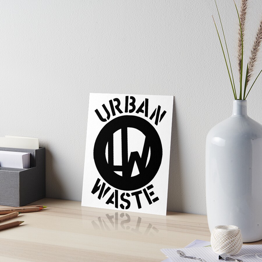 "Urban Waste Band Black Logo" Art Board Print for Sale by ...