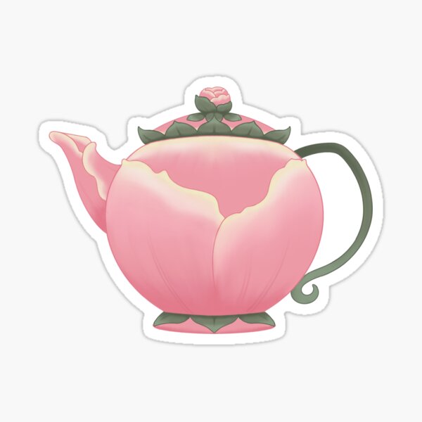 "Little Flower Teapot " Sticker for Sale by Java-Artist | Redbubble