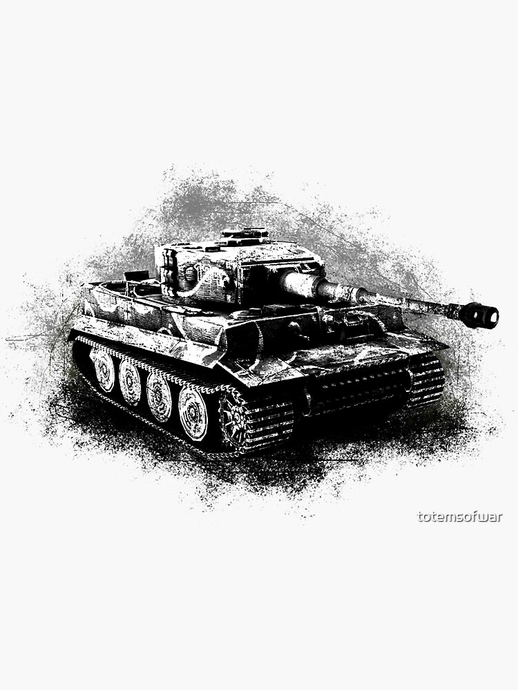 "WWII Tiger Tank" Sticker for Sale by totemsofwar | Redbubble