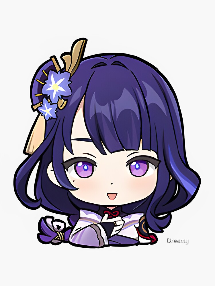 "Raiden Shogun Ei Happy (Elektroarchon Baal) - Genshin Impact" Sticker ...