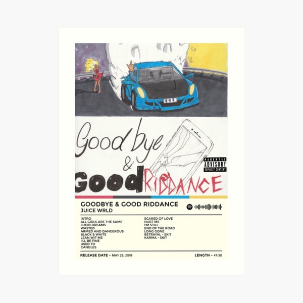 "Juice WRLD Goobye & Good Riddance Album Poster / Music Poster / Album ...