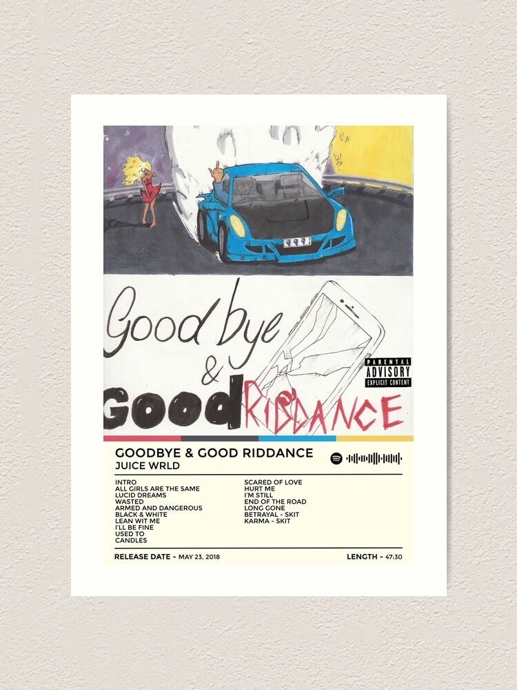 "Juice WRLD Goobye & Good Riddance Album Poster / Music Poster / Album ...