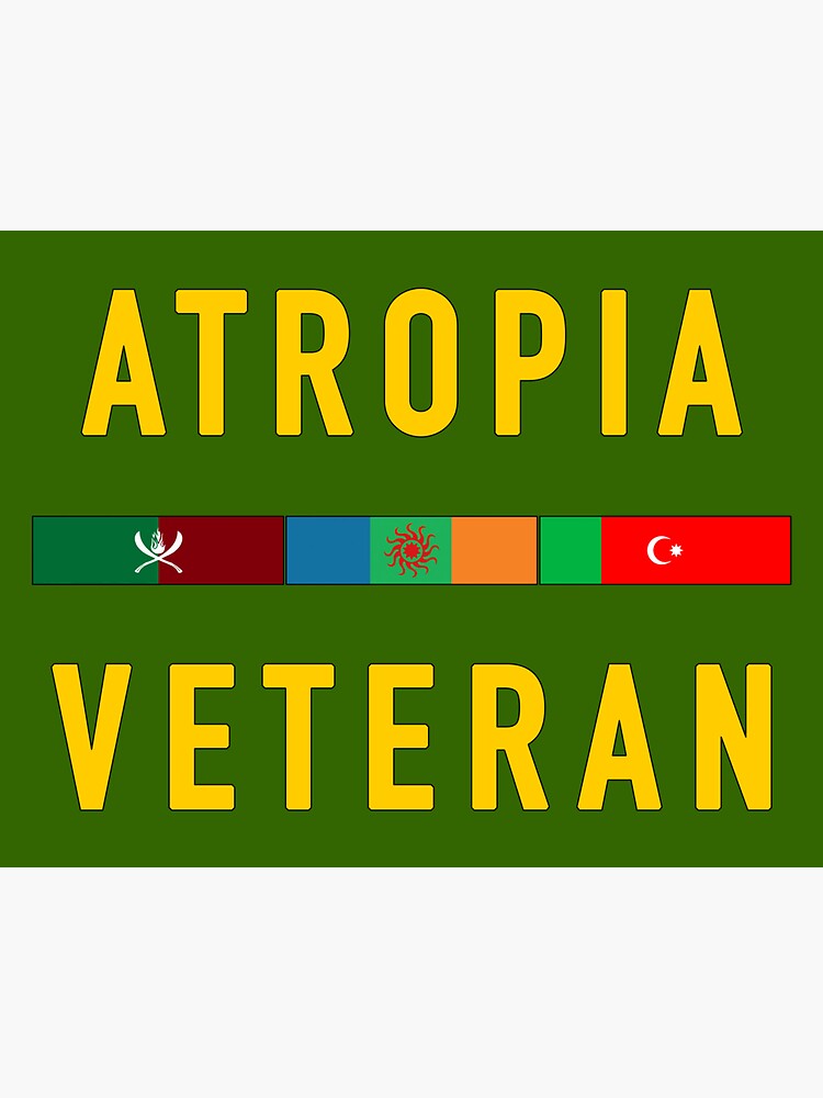 "Atropia Veteran" Sticker for Sale by HighSpeedWear | Redbubble
