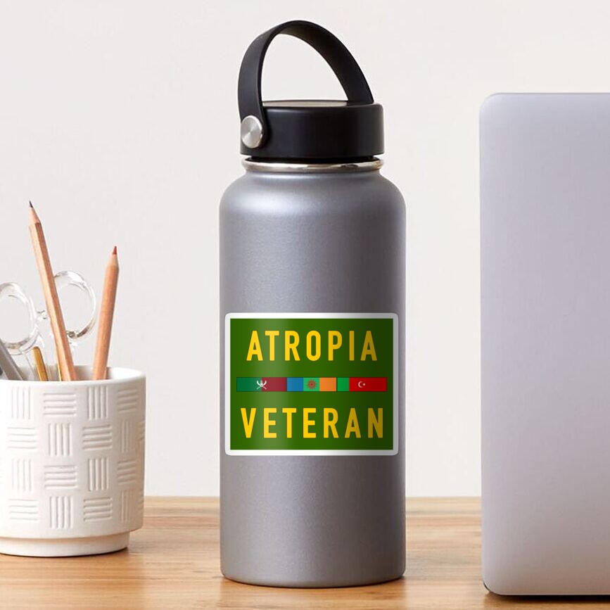 "Atropia Veteran" Sticker for Sale by HighSpeedWear | Redbubble