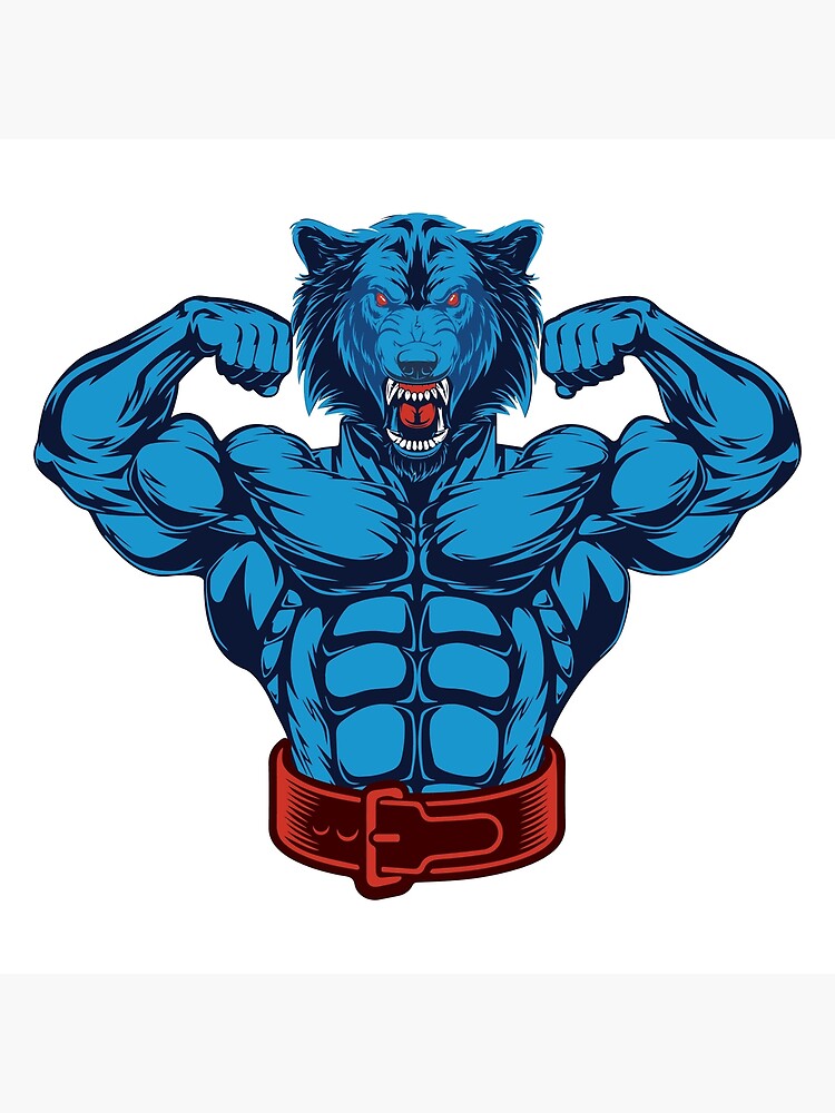 "buff wolf" Poster for Sale by TPclothing22 | Redbubble