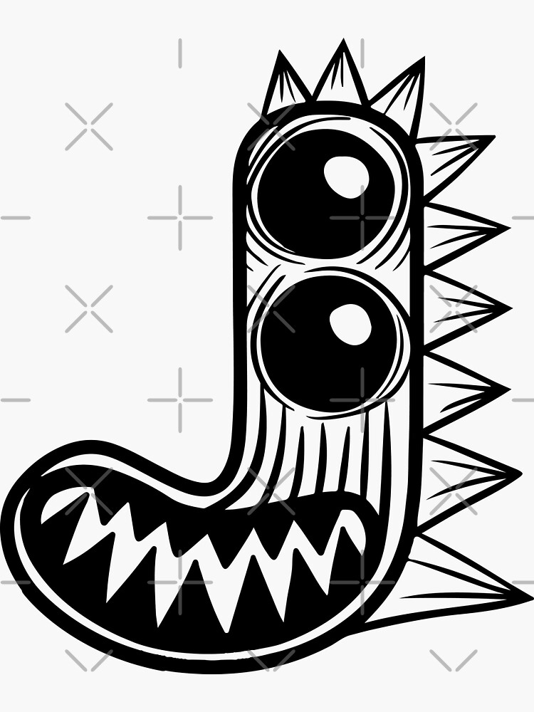 "J Monster Alphabet " Sticker for Sale by MINTWOW | Redbubble