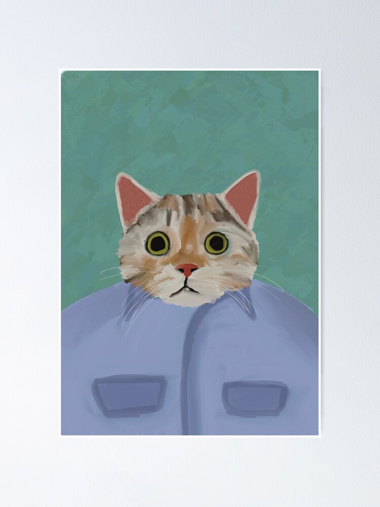 "Portrait of Lord Meow" Poster for Sale by Gustve | Redbubble