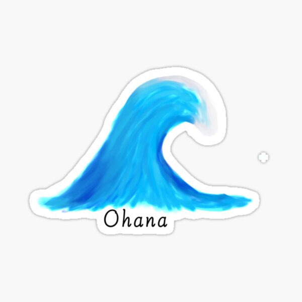 "Blue Wave Ohana C" Sticker for Sale by airozbdo | Redbubble