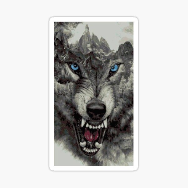 "white wolf" Sticker for Sale by Mounir7 | Redbubble