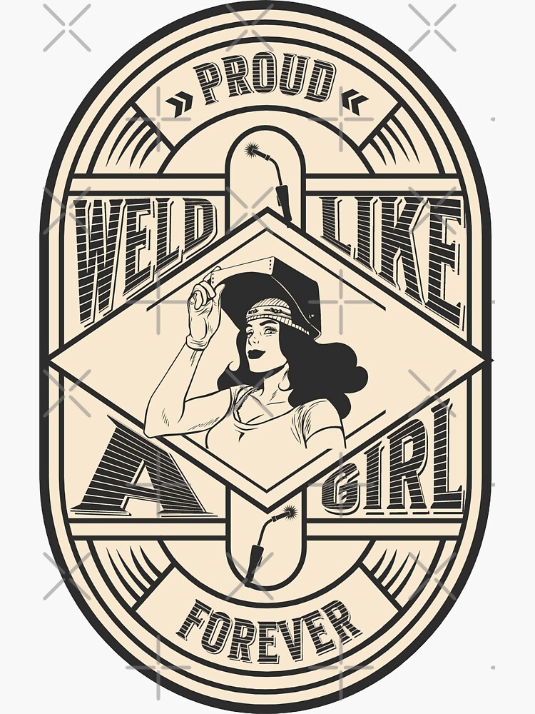 "Female welder" Sticker for Sale by fiskooriginal | Redbubble