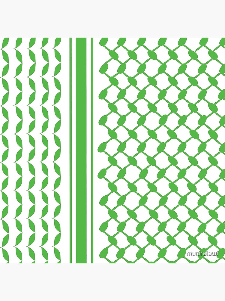 "Keffiyeh and Lines in Green" Poster for Sale by muniralawi | Redbubble