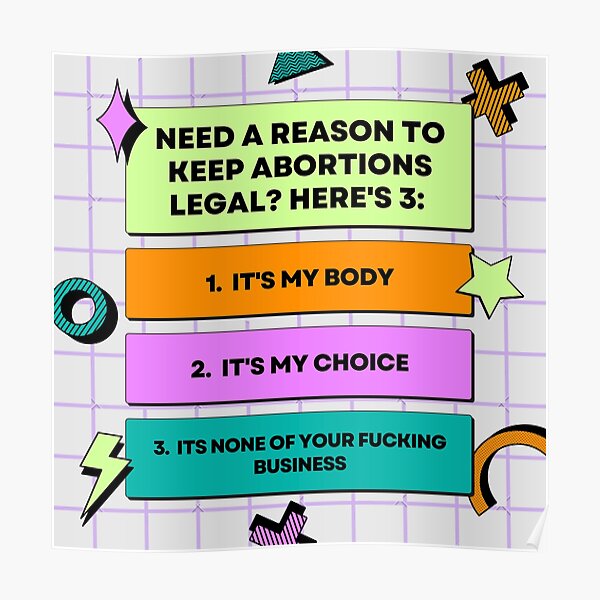 Póster «Razones para mantener el aborto legal» de fmvt-official | Redbubble