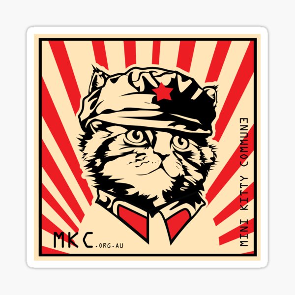 "Ray - General Mittens" Sticker by MiniKitty | Redbubble