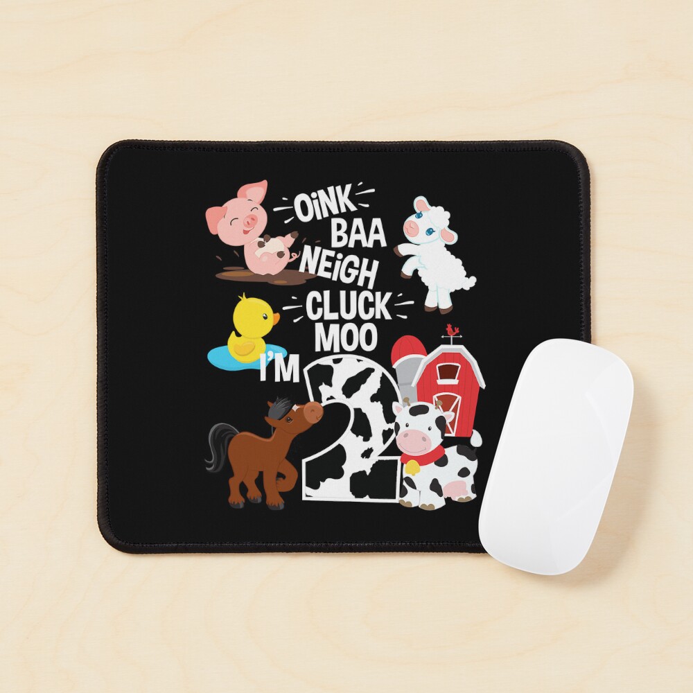 "Oink Baa Neigh Cluck Moo I'm 2 Yrs Old Farm Theme Birthday" Poster for ...