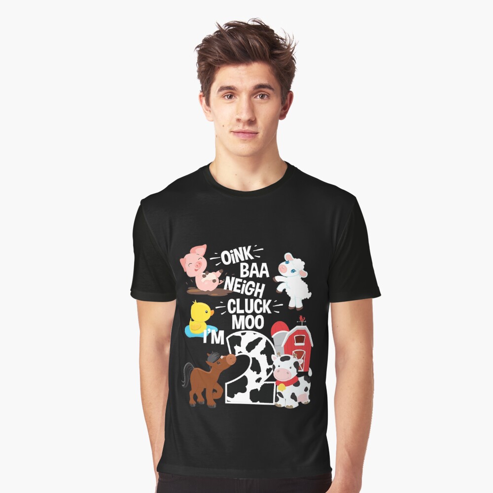 "Oink Baa Neigh Cluck Moo I'm 2 Yrs Old Farm Theme Birthday" Poster for ...