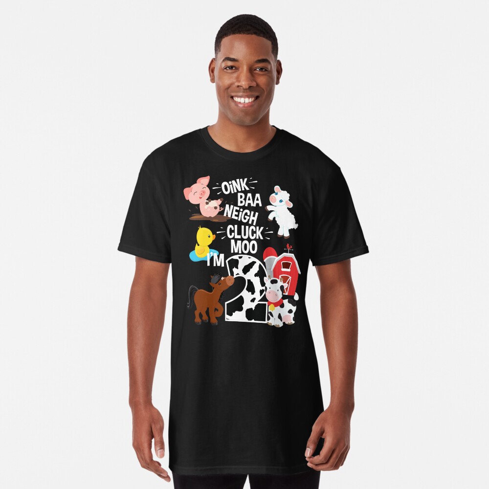 "Oink Baa Neigh Cluck Moo I'm 2 Yrs Old Farm Theme Birthday" Poster for ...