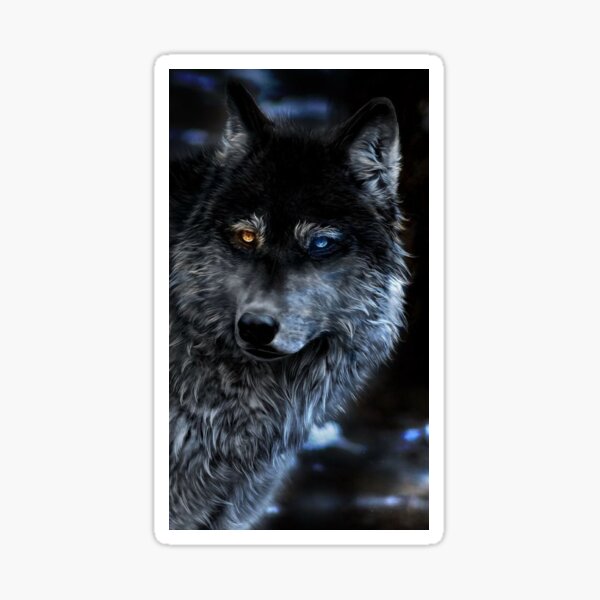 "white wolf" Sticker for Sale by Mounir7 | Redbubble