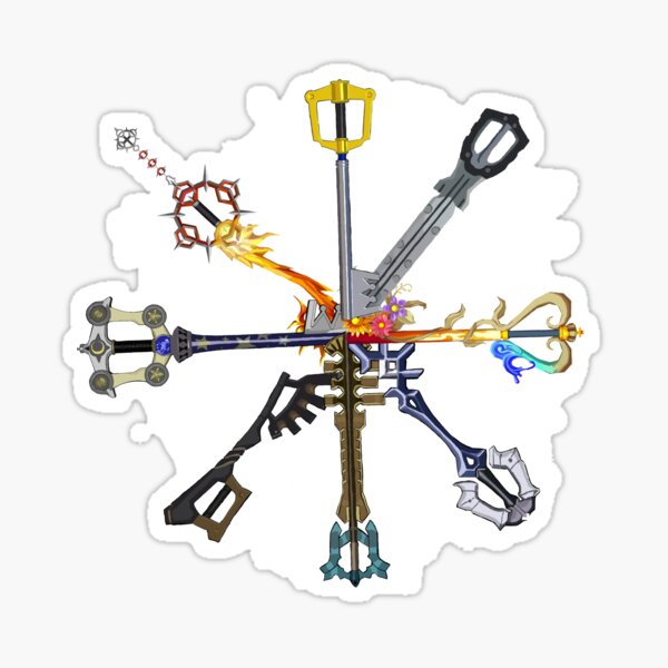 "Keyblades" Sticker for Sale by AdamL10 | Redbubble