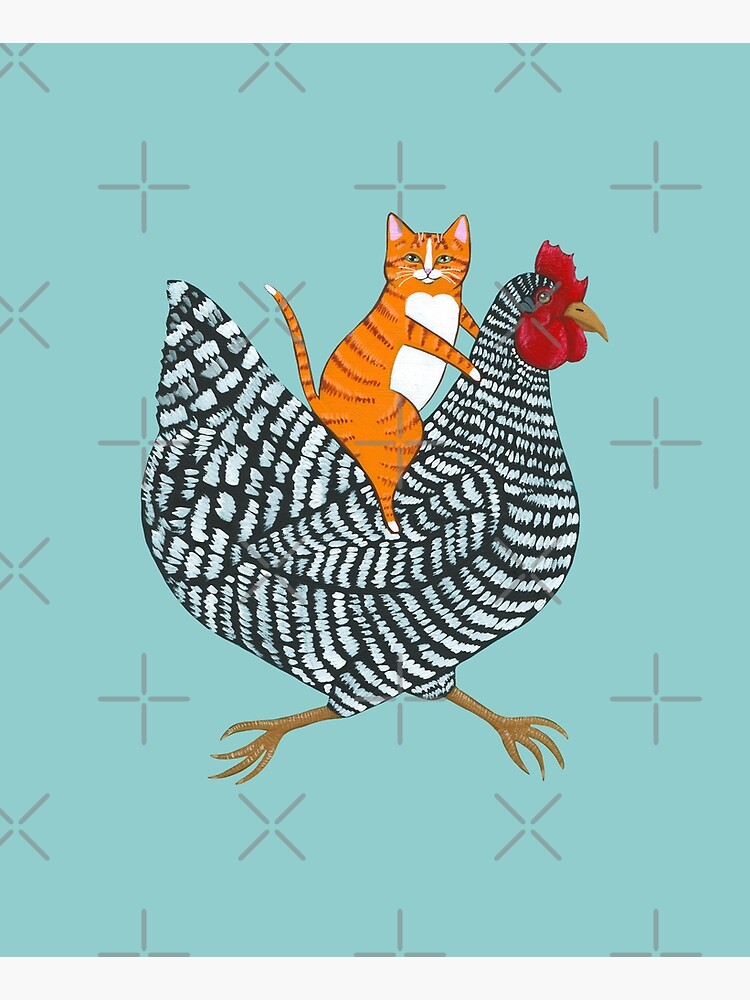 Ginger Cat Chicken Ride Kitchen Apron sold by Noel Practiced | SKU ...