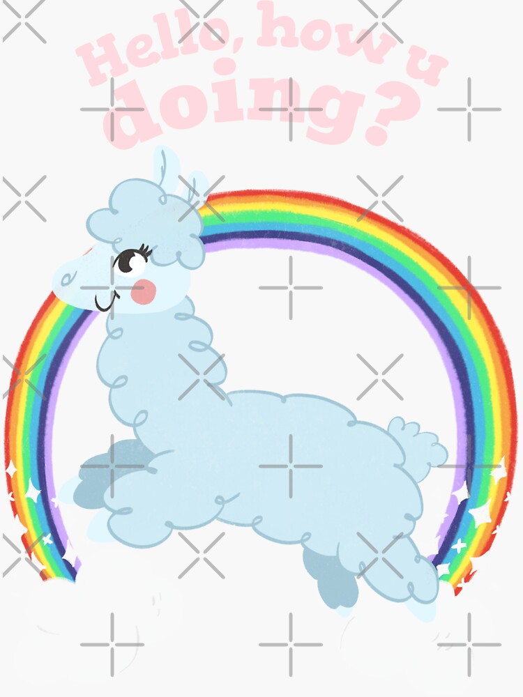 "Hello, how you doing?" Sticker for Sale by mdlayek | Redbubble