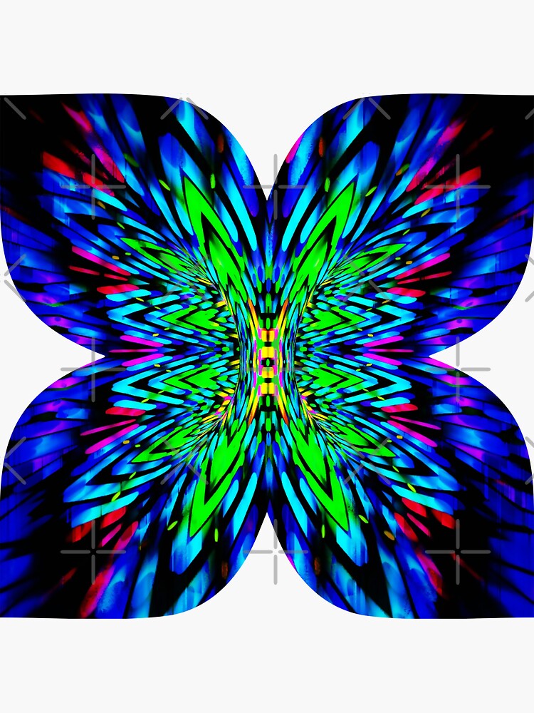"Papillon | Psychedelic Abstract Butterfly Art" Sticker for Sale by ...