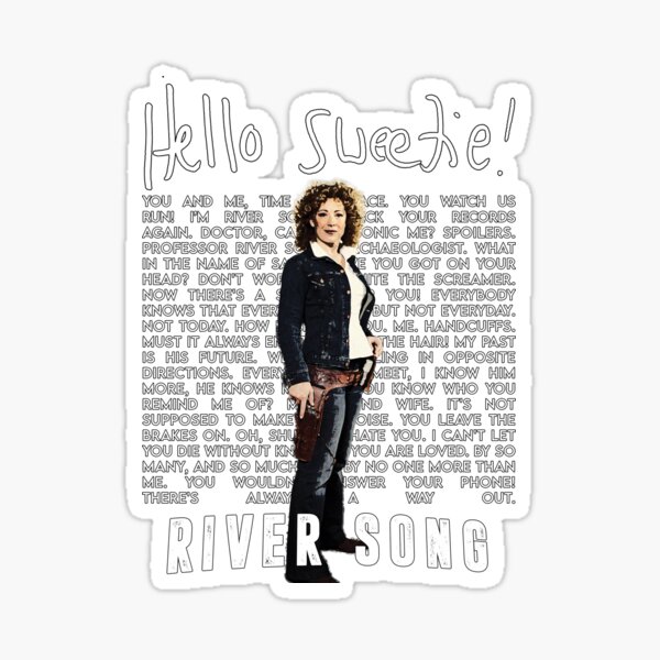 "River Song quotes" Sticker for Sale by Anasyx | Redbubble