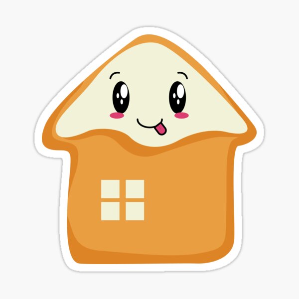 "Cute Kawaii Cookie House" Sticker for Sale by FruiToon | Redbubble