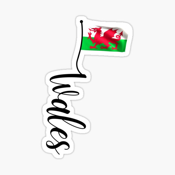 "welsh flag pole wales" Sticker for Sale by Click-Like | Redbubble