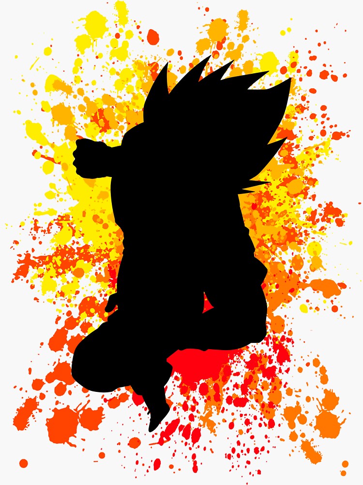 "Anime Inspired Paint Splatter Anime Shirt" Sticker by JaneFlame ...