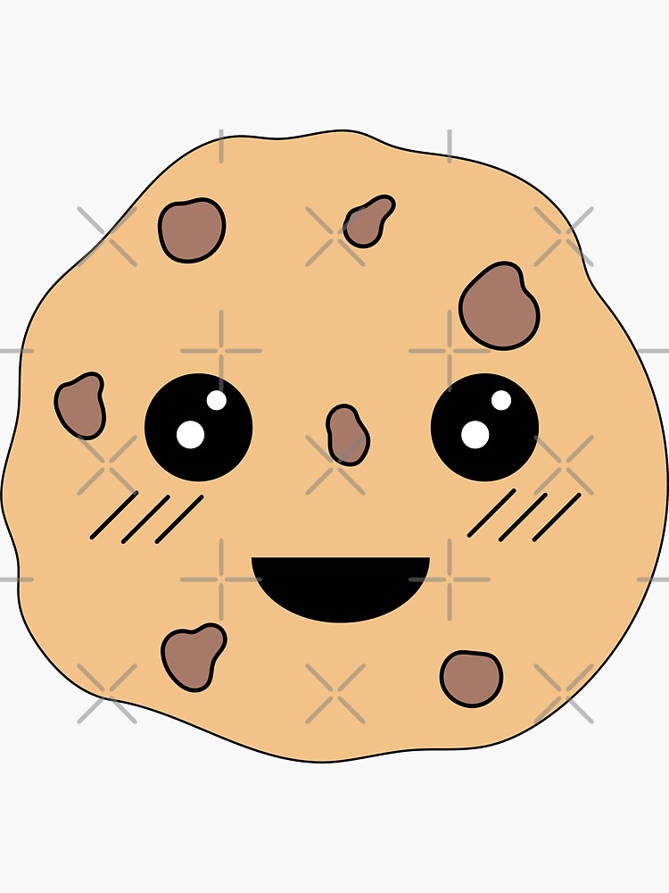"Kawaii Food Funny Kawaii Cookie " Sticker for Sale by FruiToon | Redbubble
