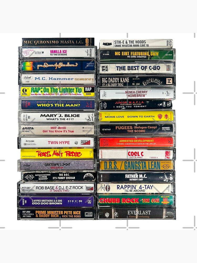 "Classic Hip Hop Rap Music Cassette Stack Collage" Poster for Sale by ...