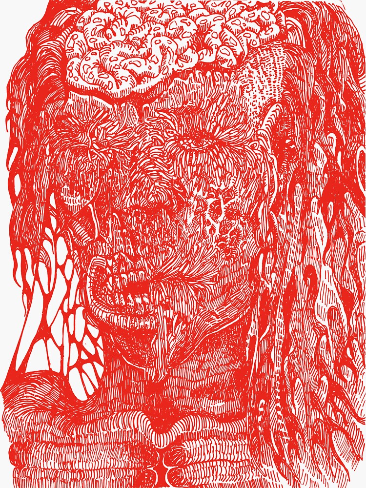 "rotting face" Sticker for Sale by spitbone | Redbubble