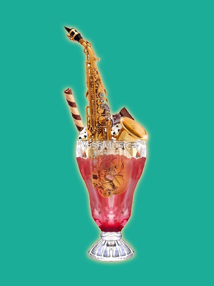 "Saxophone Raspberry and Chocolate Musical Milkshake" Art Print for ...