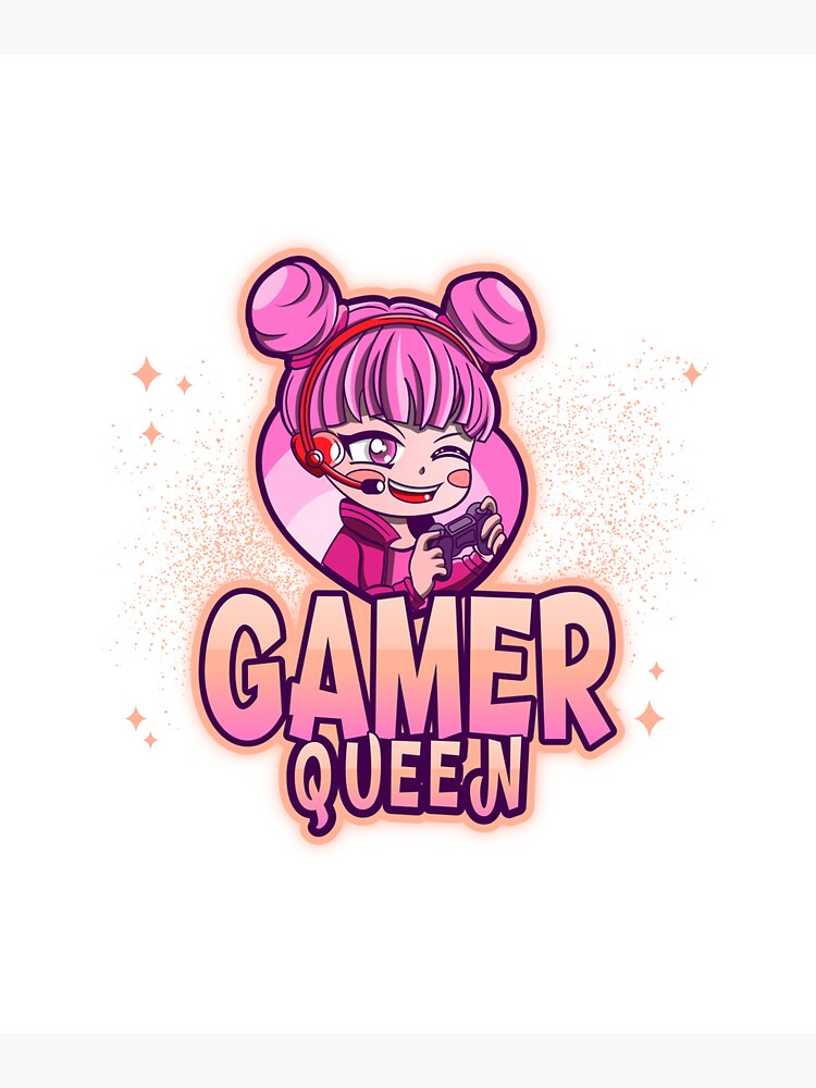 "GAMER QUEEN" Sticker for Sale by BearCrime | Redbubble