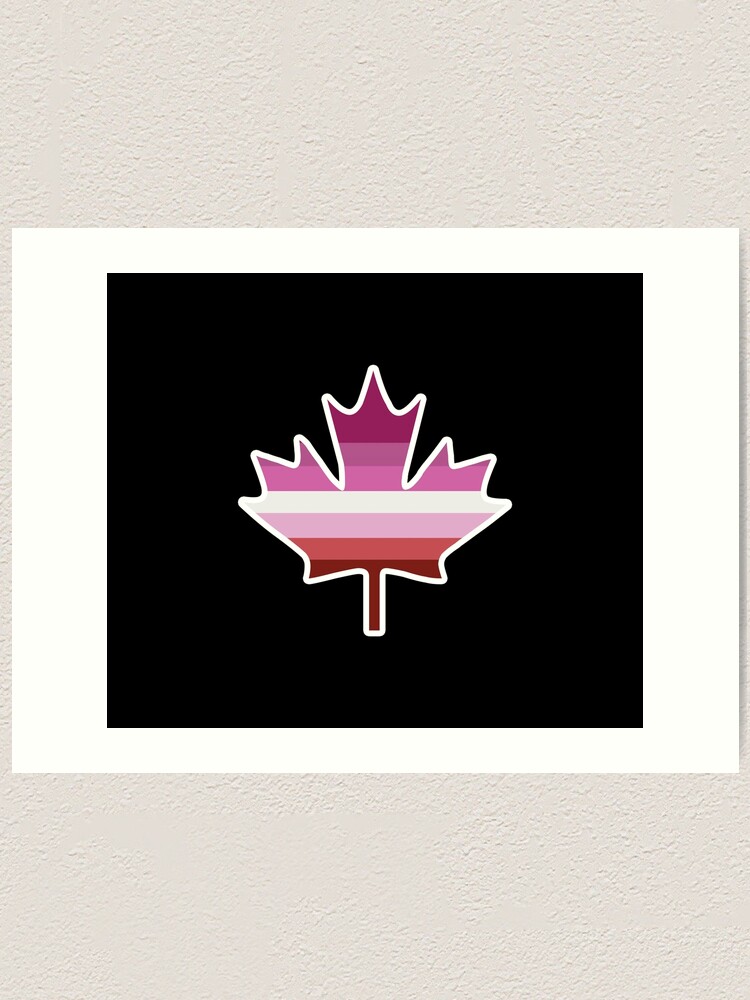 "Lesbian LGBT LGBTQIA+ Pride Month Canada Canadian Flag Rainbow flag ...