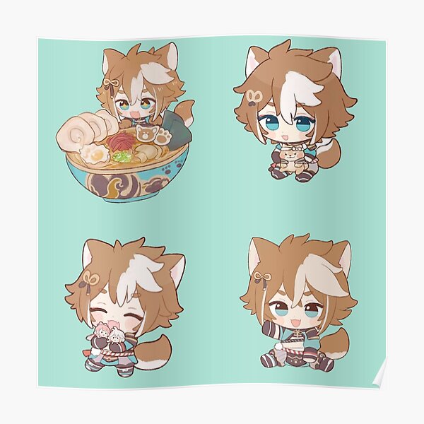 "Chibi Gorou - Genshin Impact" Poster for Sale by Sara2806 | Redbubble