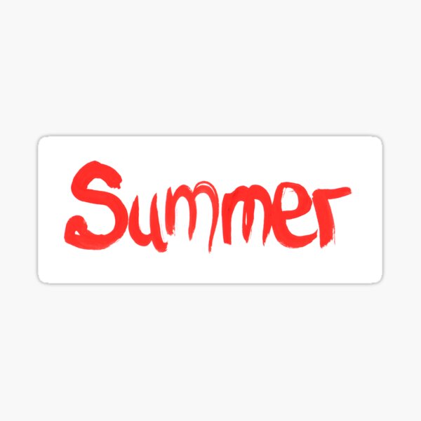 "Custom hand lettering | word Summer" Sticker for Sale by lausn | Redbubble