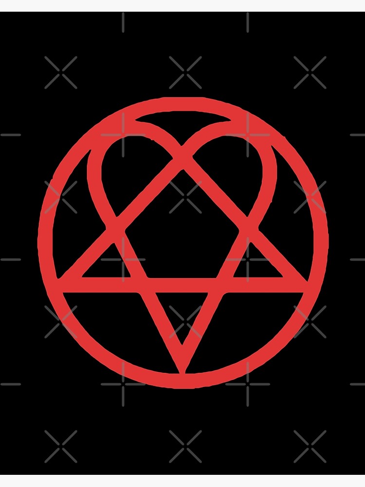 "Playboi Carti OPIUM Heartagram Pentagram Heart Occult Satanist" Art ...