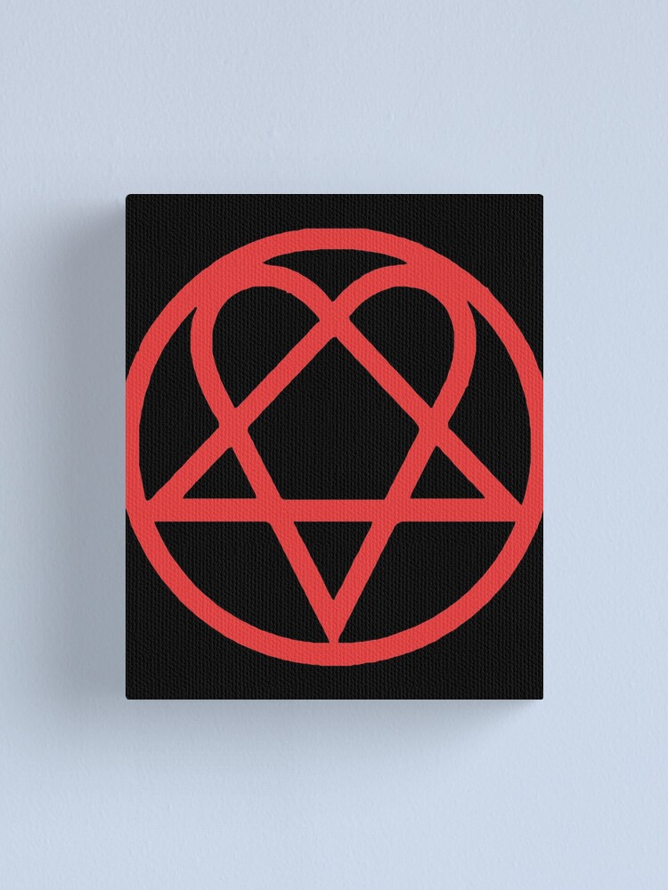 "Playboi Carti OPIUM Heartagram Pentagram Heart Occult Satanist" Canvas ...